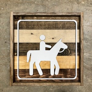 Rustic Horseback Riding Sign. Parks and Recreational Sign. US Forest ...