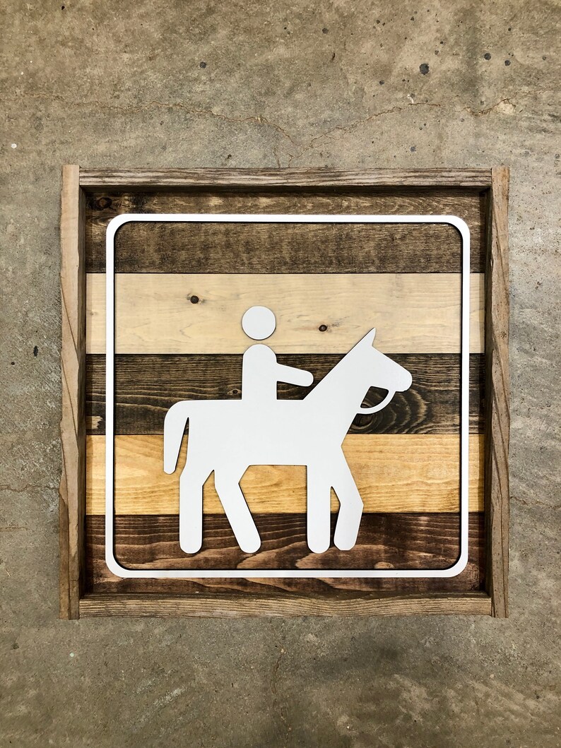 Rustic Horseback Riding Sign. Parks and Recreational Sign. US | Etsy