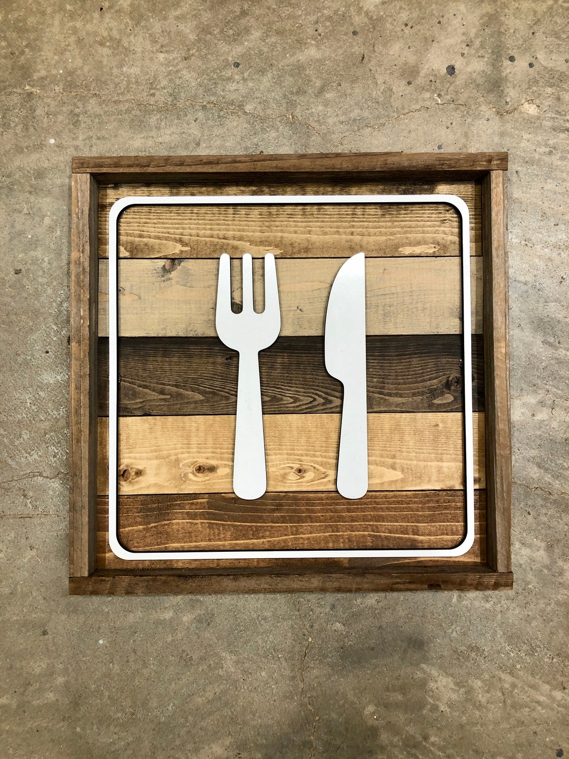 Rustic Fork & Knife Restaurant Sign. Parks and Recreational | Etsy