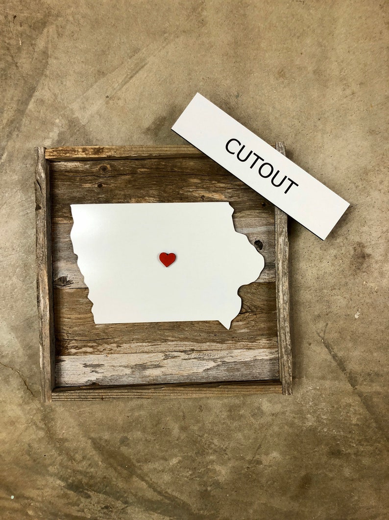 Rustic Iowa State Shape. Reclaimed Wood Wall Art. Iowa Wall | Etsy