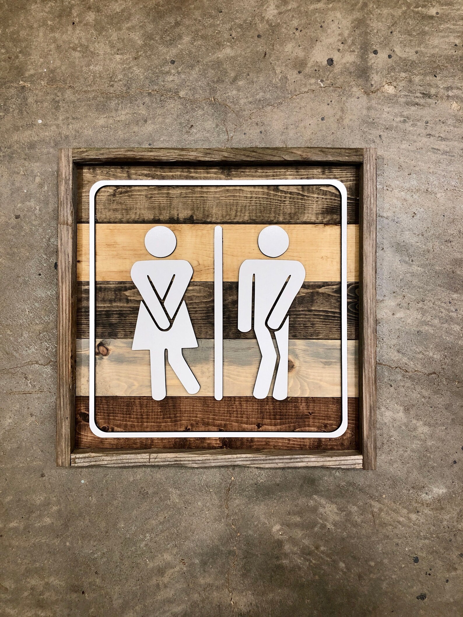 Rustic Humorous Restroom Sign. Parks and Recreational Sign. US | Etsy