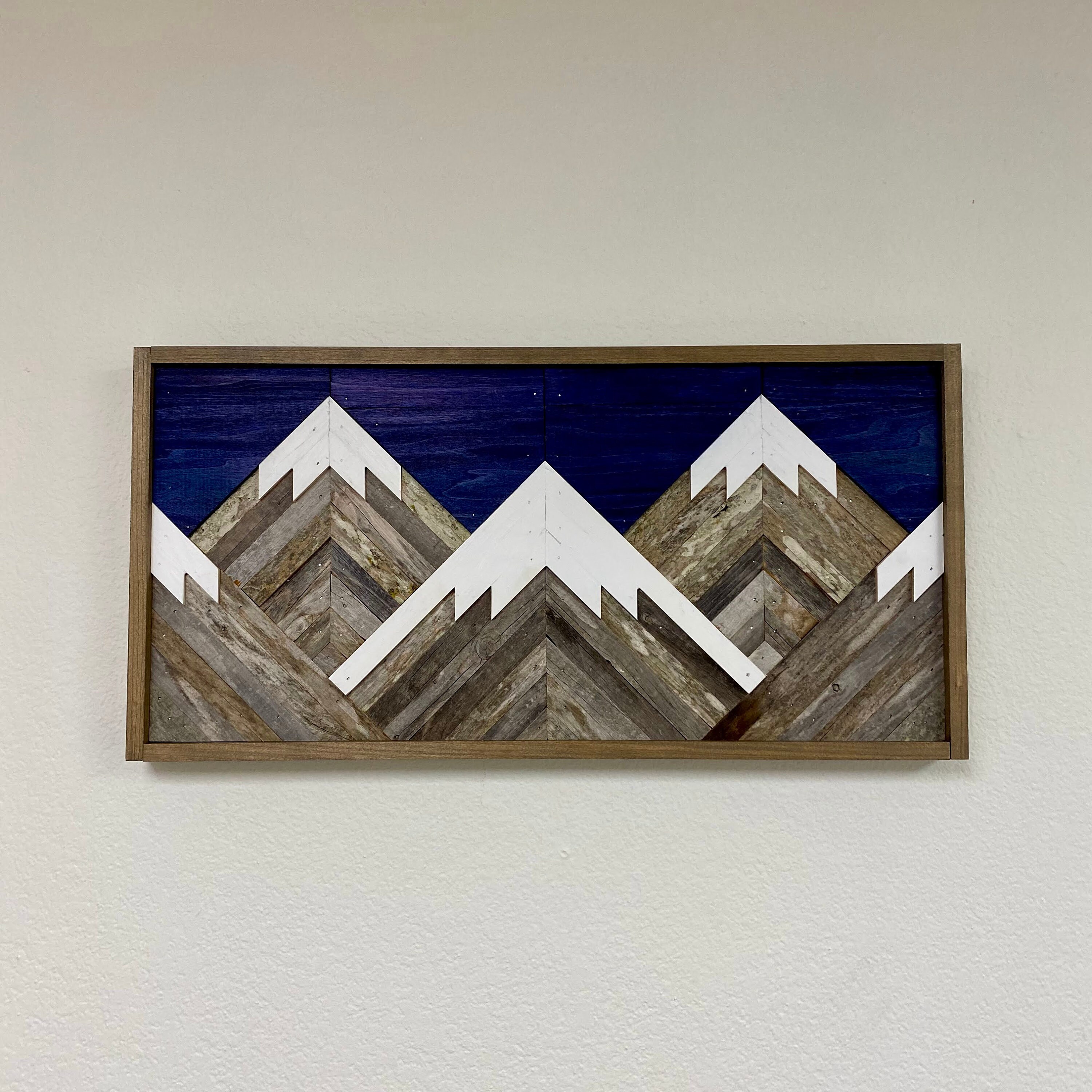 Rustic Mountain Tops With Blue Sky. Woodland Nursery Decor. - Etsy