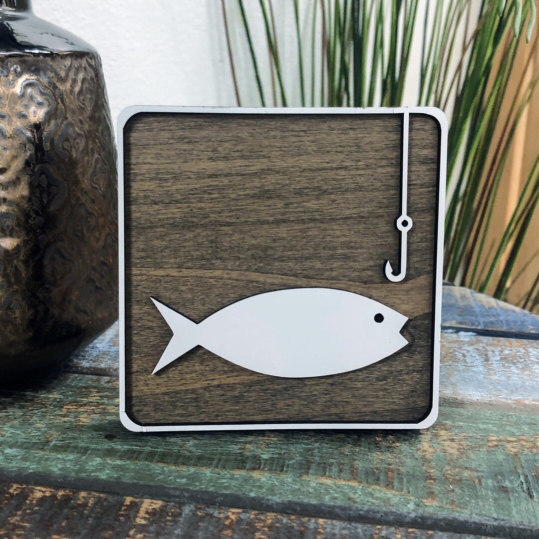 Rustic Fish Office Desk Decor. Shelf Decor. Tabletop Decor. - Etsy