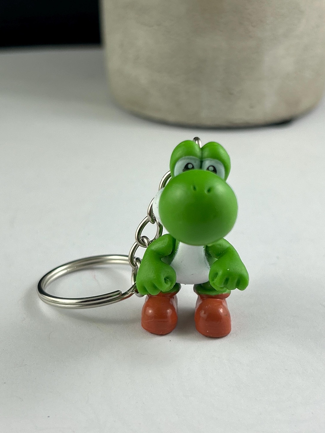 Yoshi Keychain Backpack Charm - Upcycled Nintendo Toy - Carry a Little ...