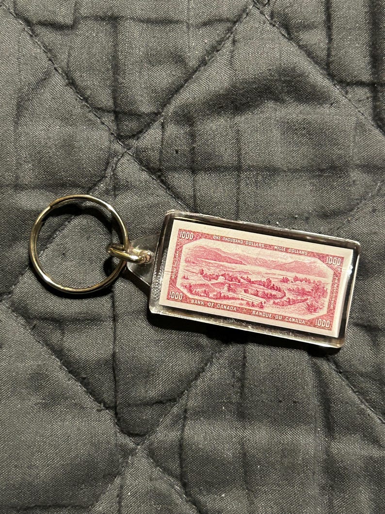 Vintage Canadian 1000 Dollar Bill Novelty Keychain – Queen Elizabeth ...