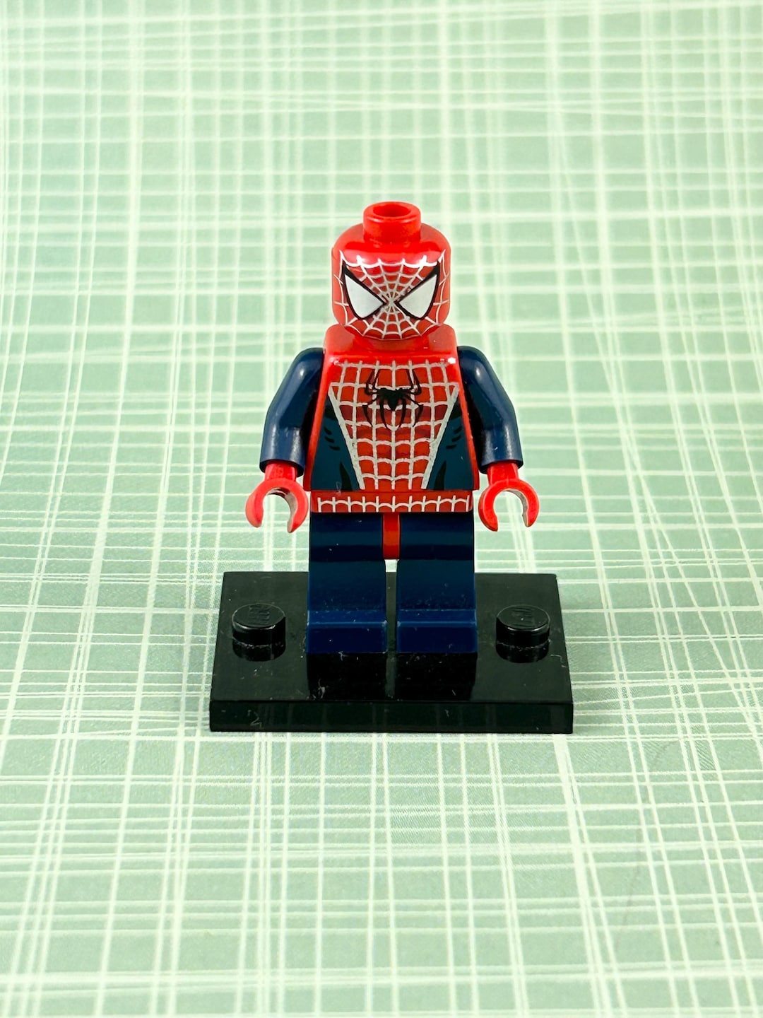 Authentic LEGO Spider-man 3 - Dark Blue Arms and Legs, Silver Webbing ...