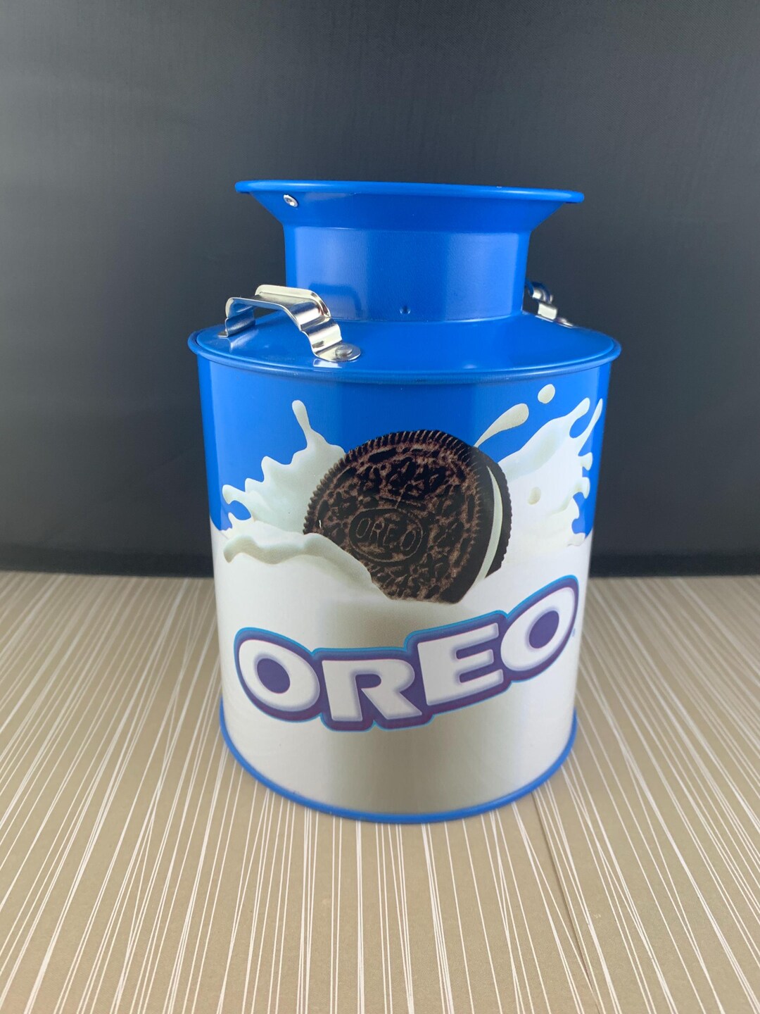 Nabisco Oreo Cookie Tin Unique Milk Can Shaped Cookie Jar Container - Etsy
