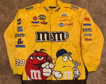 Vintage M&m's Elliott Sadler #38 Nascar Racing Bomber Jacket Vintage M&m's Elliott Sadler #38 Nascar Racing Bomber Jacket