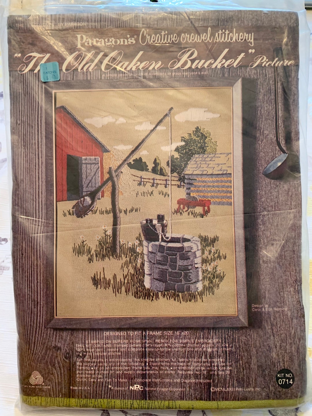 Vintage Paragon Creative Crewel Stitchery Kit the Old Oaken - Etsy Canada