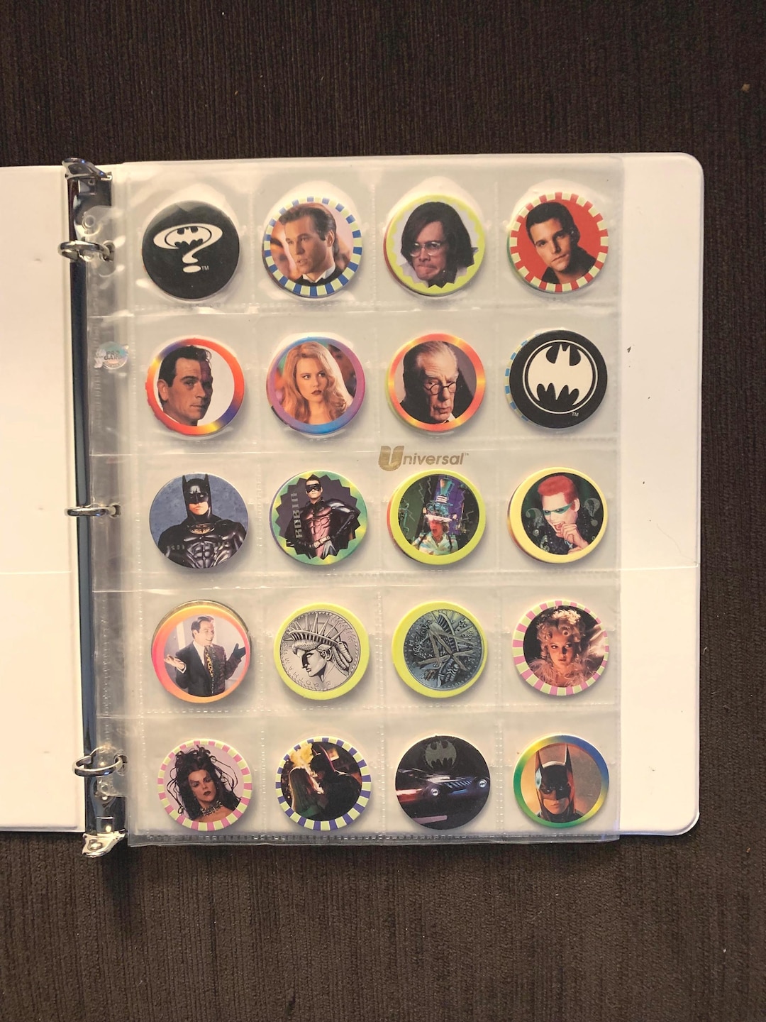 Complete Set of 32 Batman Forever POG Slammers + Gold Glitter Logo ...
