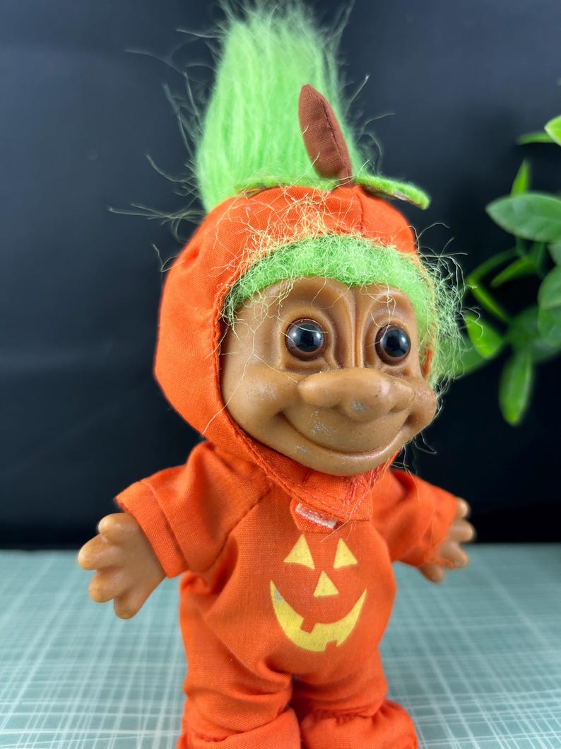 Vintage Russ Halloween Troll – Pumpkin Jack-o-lantern Costume Troll ...