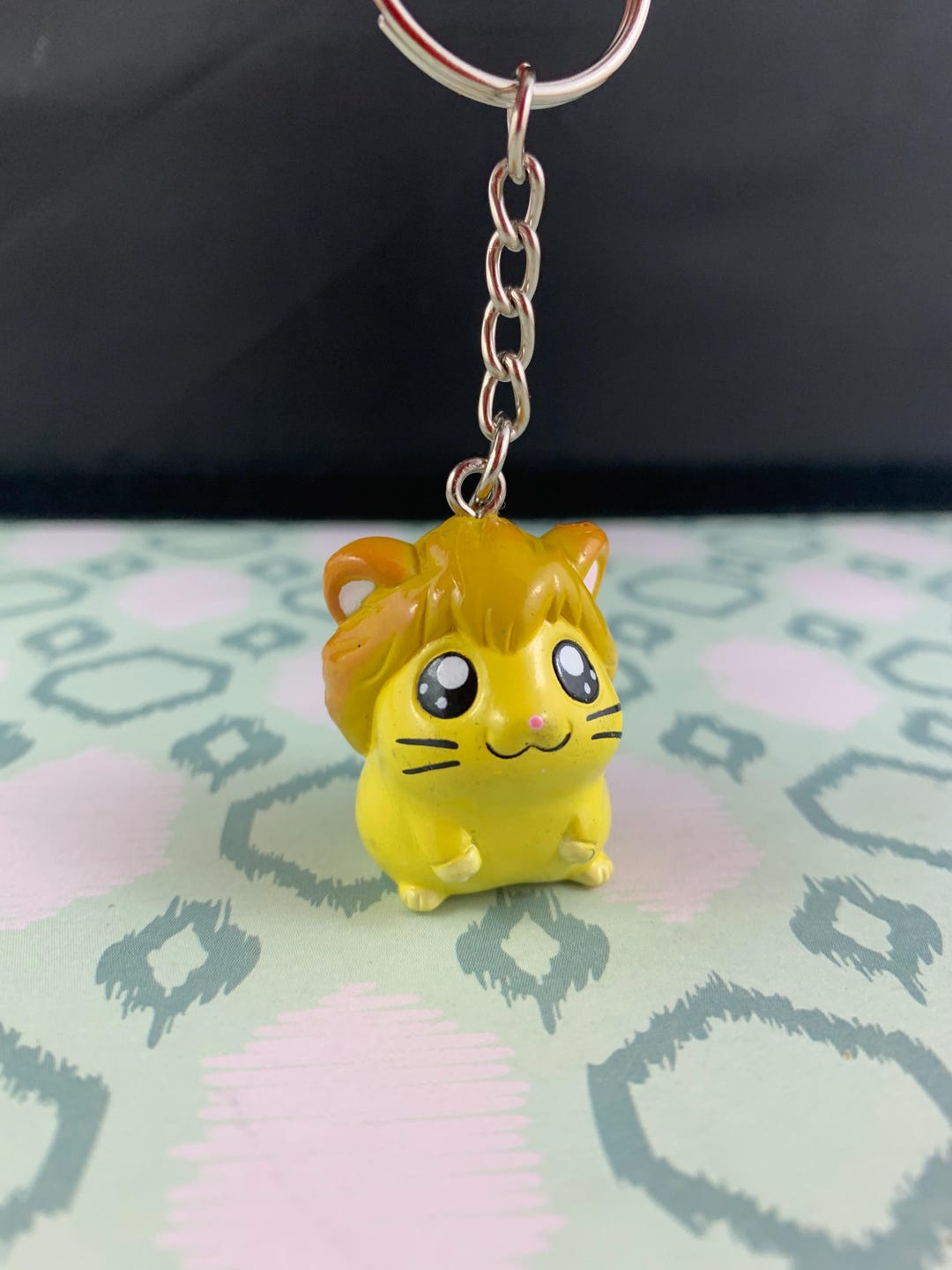 Vintage LION Hamtaro Toy Keychain – Handmade Upcycled Anime Hamster ...