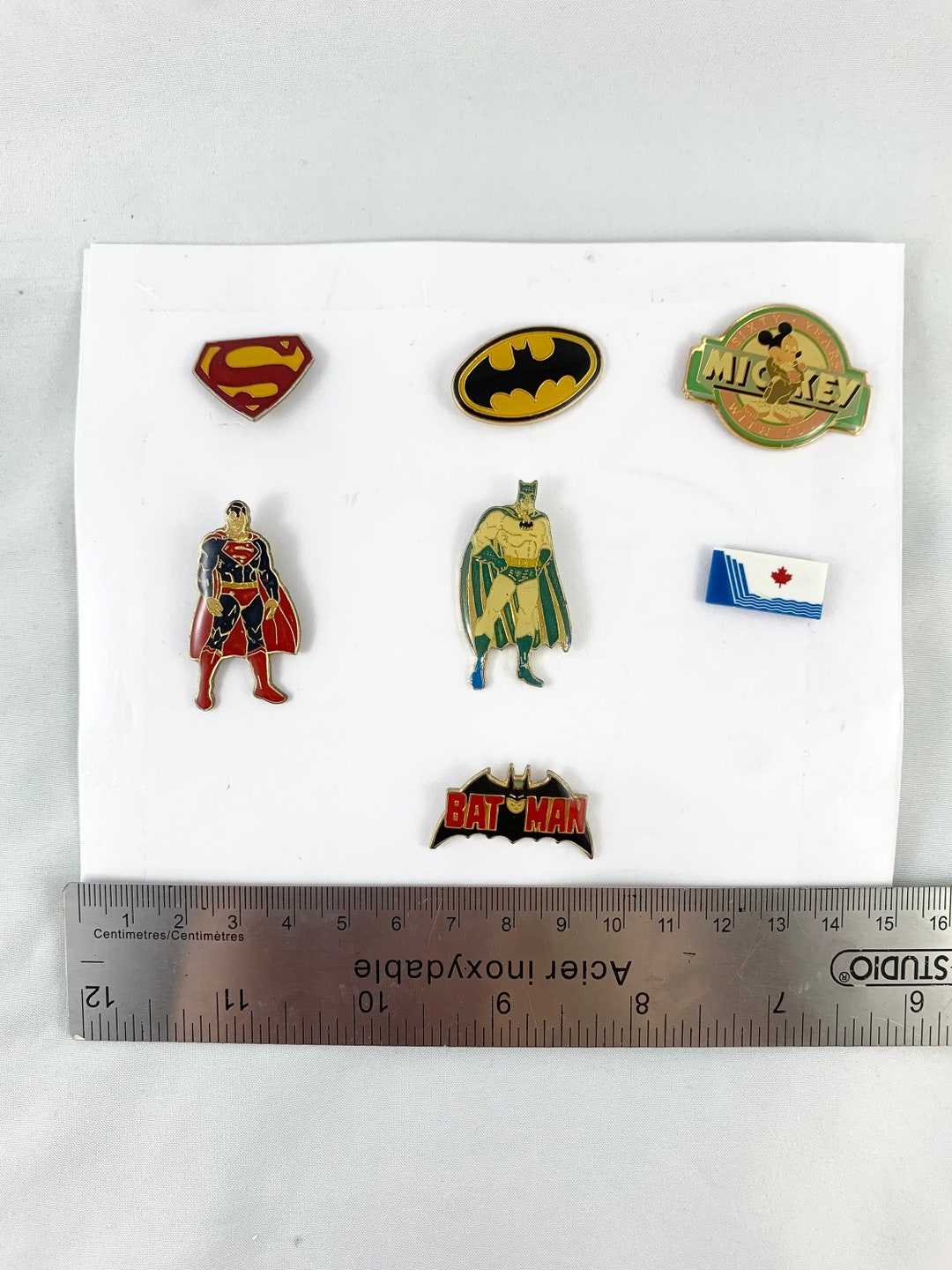Vintage Batman Superman Mickey Mouse or Scarborough Lapel Pins - Your ...