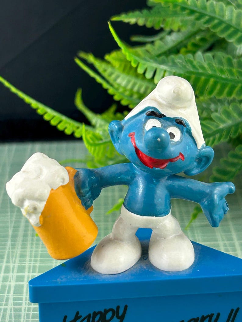 Smurf-a-gram Happy Anniversary Figure 20078 – Vintage 1995 Schleich PVC ...