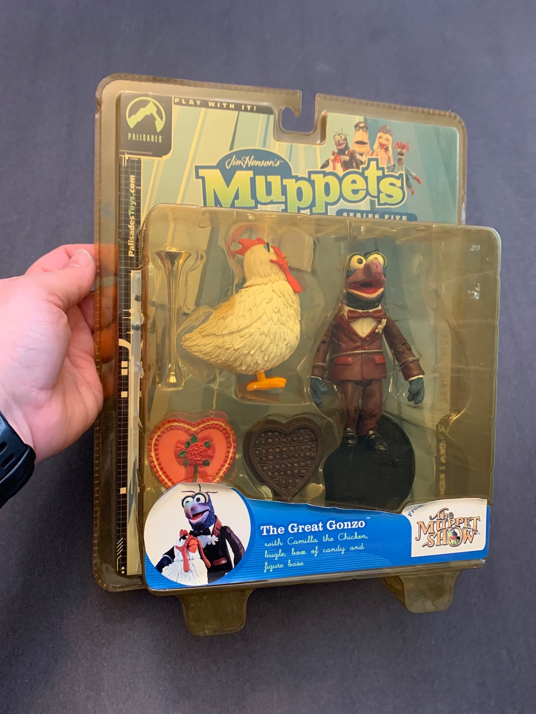 NOS Muppets the Great Gonzo Jim Henson Action Figure With Camilla the ...
