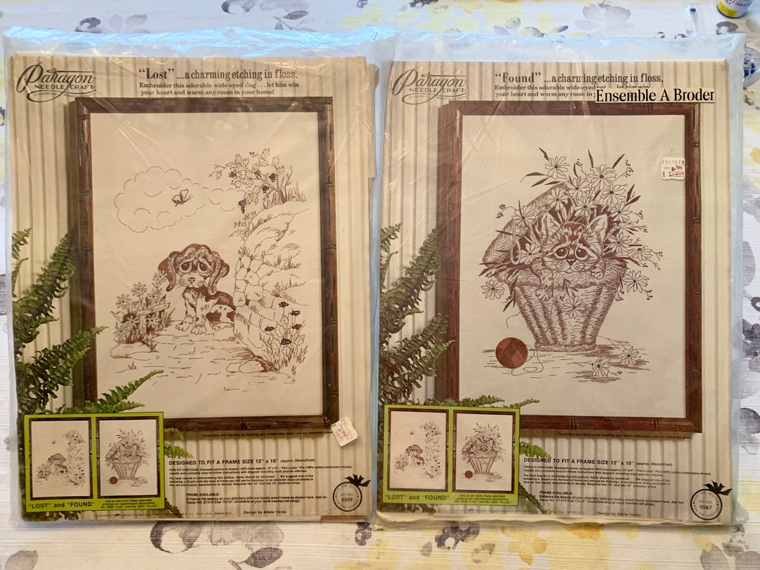 Vintage Paragon Needle Craft Kits - Lost and Found - A Charming Etching ...