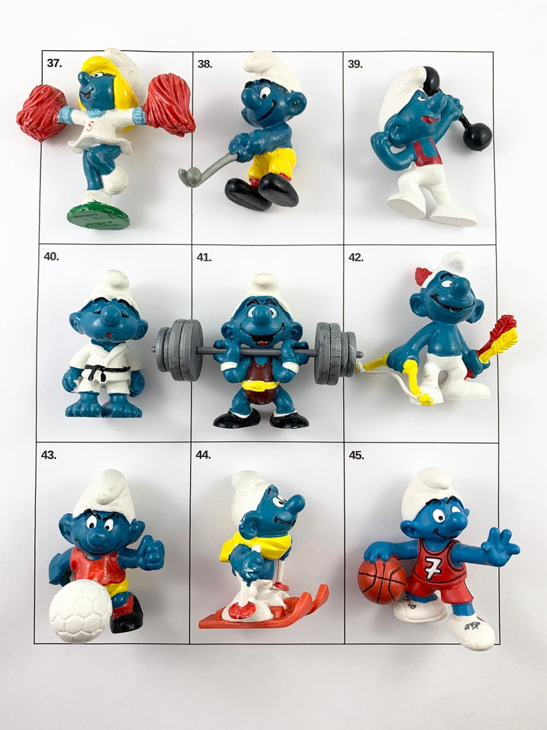 Vintage PVC Smurfs Schtroumpfs, Peyo Made by Bully, Schleich - Etsy