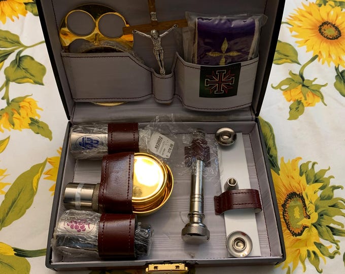 Deluxe Portable Communion Set - Sick Call - Last Rites - Mass - Travel ...