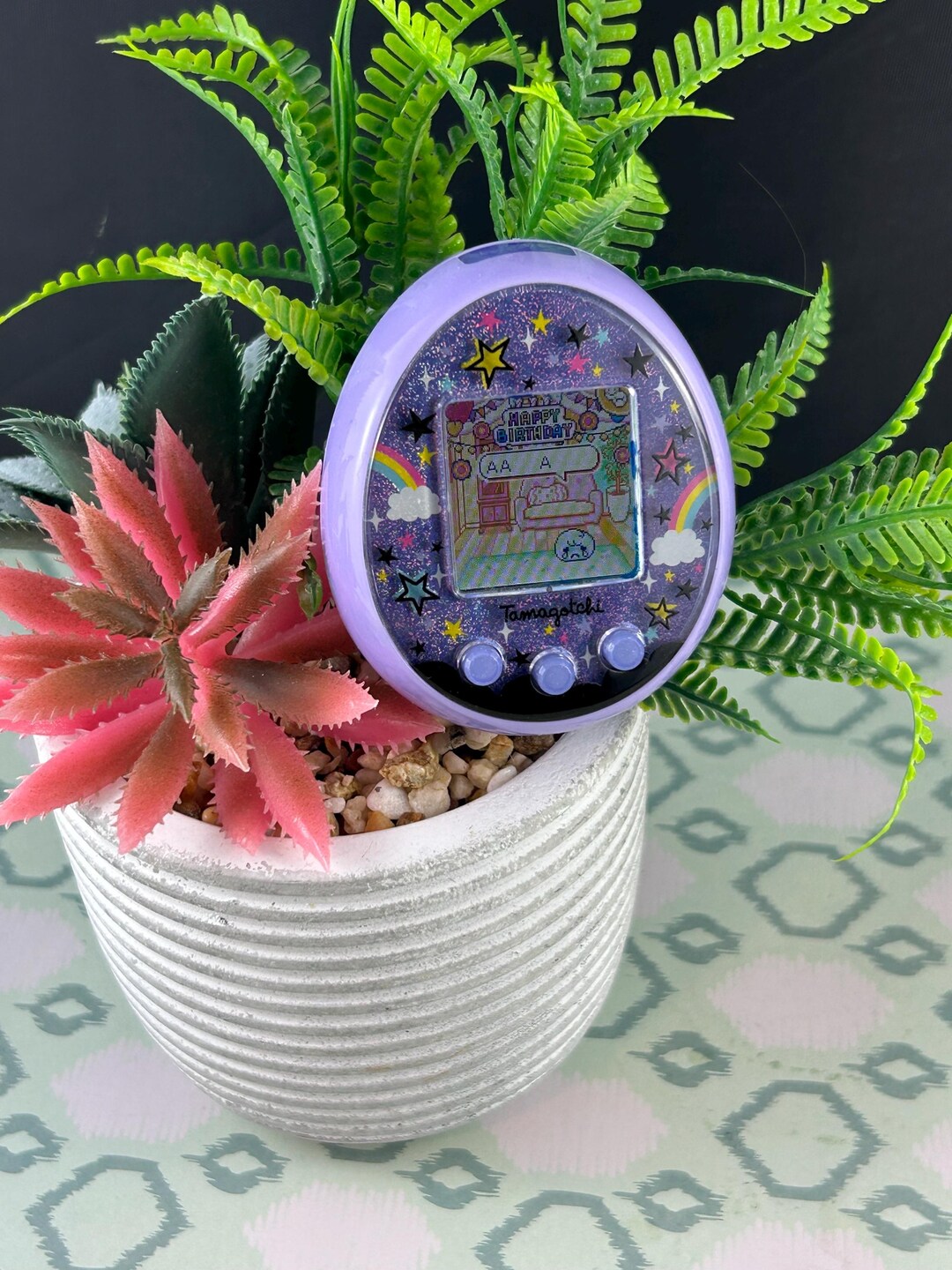 SUPER RARE Tamagotchi ON Magic Purple Bandai on Magie Virtual Pet ...