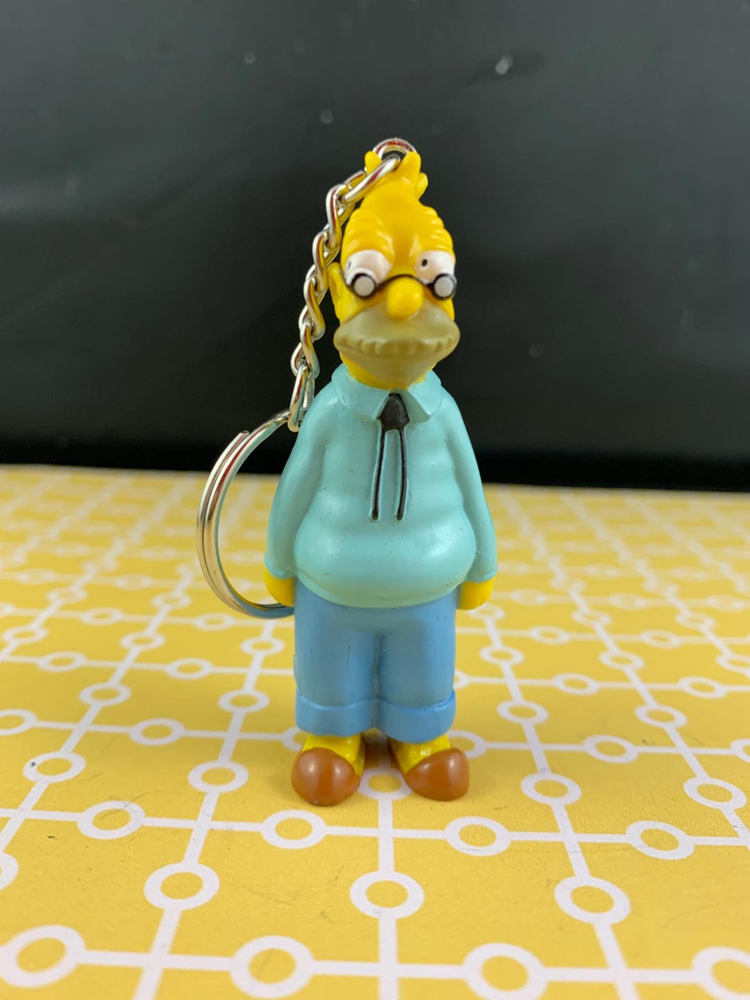 Vintage Grampa Simpson Keychain – Upcycled Simpsons Fox Figure – TV ...