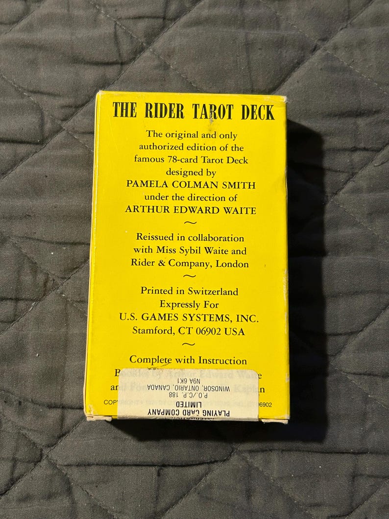 Vintage 1971 the Rider Waite Tarot Deck the Magician 78 Cards and ...