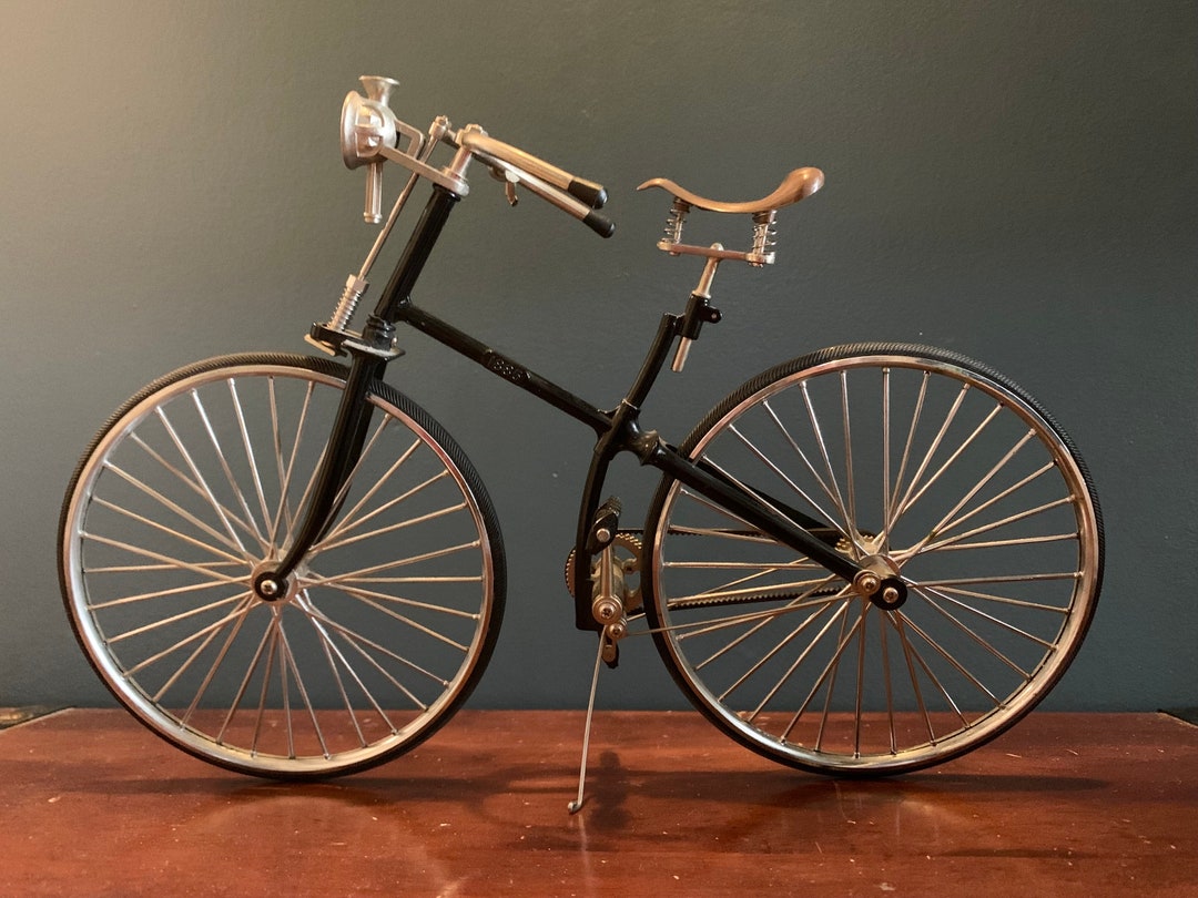 Model Miniature Replica 1885 Safety Rover Metal Black Bicycle - Etsy