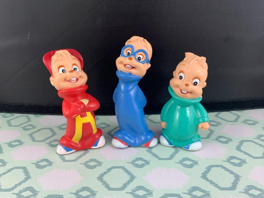 Vintage PVC the Chipmunks Figure Set – Alvin, Simon & Theodore – 1990 ...