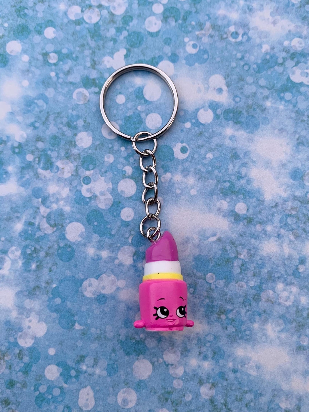 Shopkins Lipstick Figure Up-cycled Keychain - Carry Some A Little ...