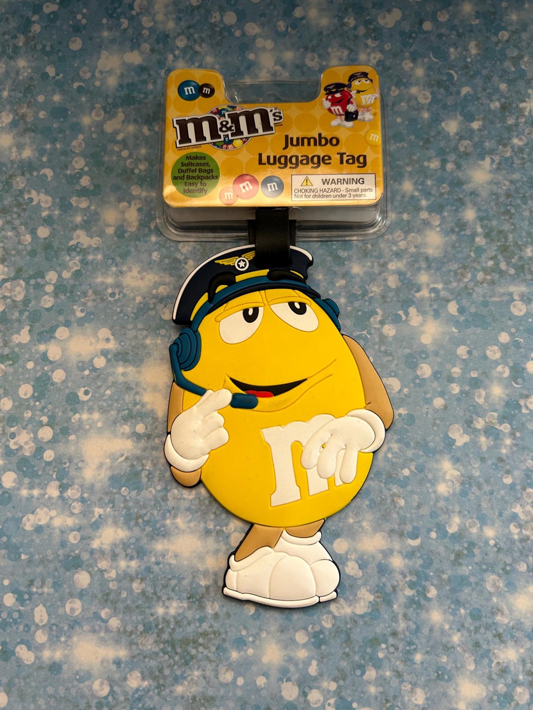 M&m’s Yellow Pilot Jumbo Luggage Tag - New With Tag - Collectable - Etsy