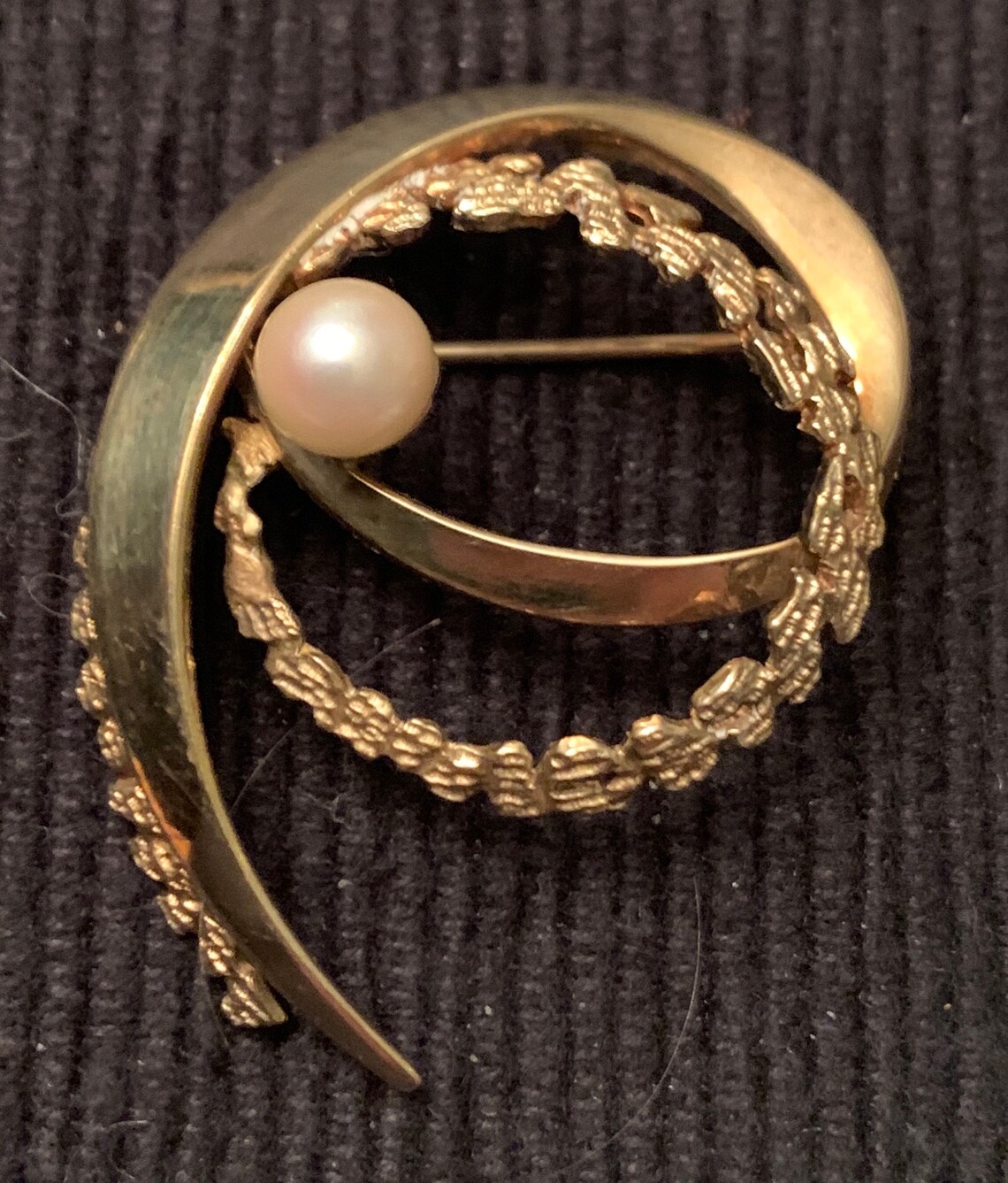 Vintage 8k Yellow Gold Marked 333 Brooch Pin With Pearl Signed G*K Gerb ...