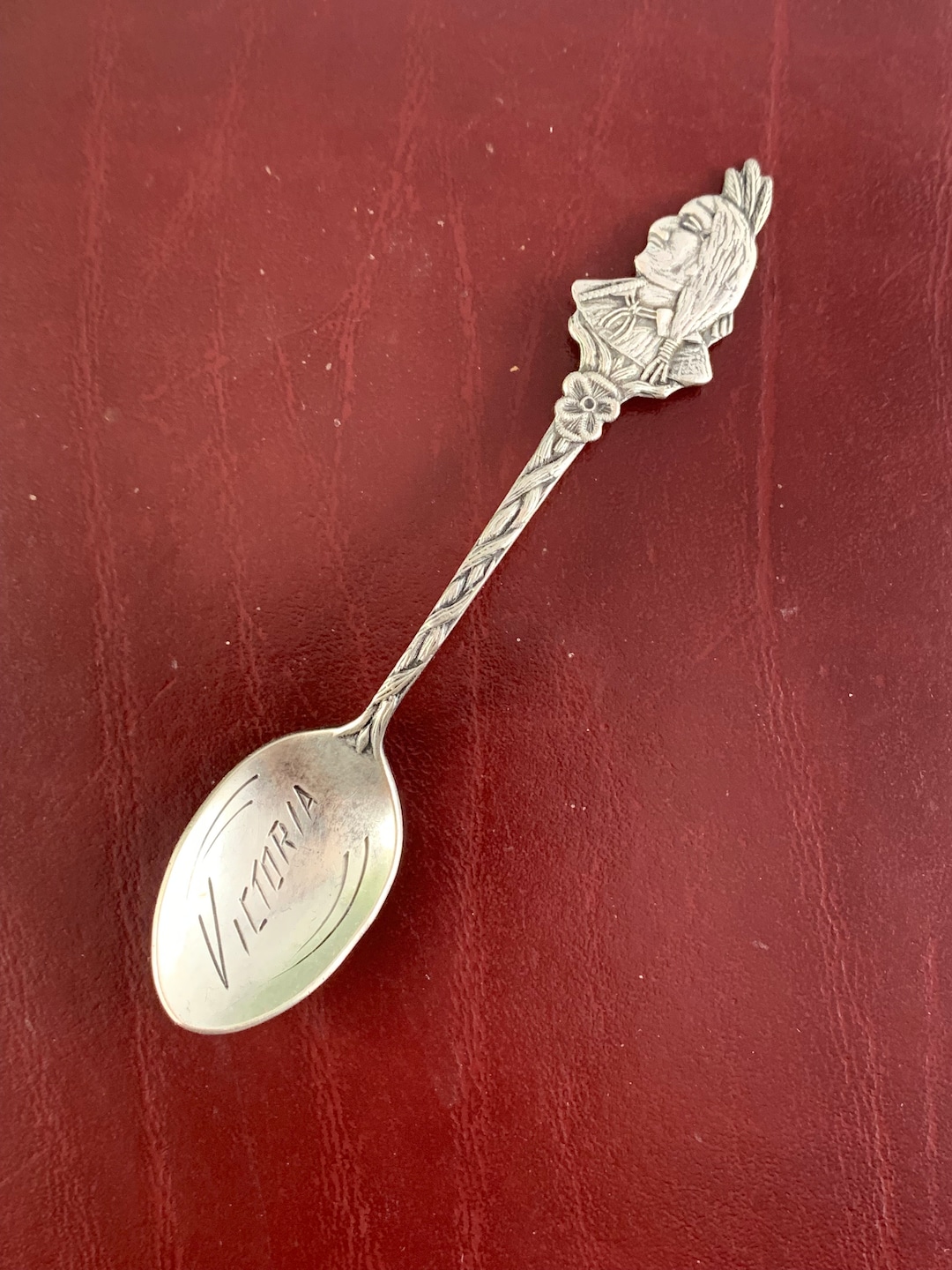 Antique Victoria Indian Chief Head Sterling Silver Spoon by Bmco. Made ...