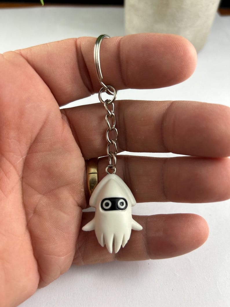 Super Mario Bros Blooper Keychain Backpack Charm - Upcycled Nintendo ...