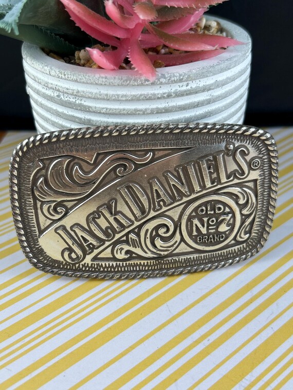 Vintage Large Jack Daniel’s Western Belt Buckle – Cow… - Gem