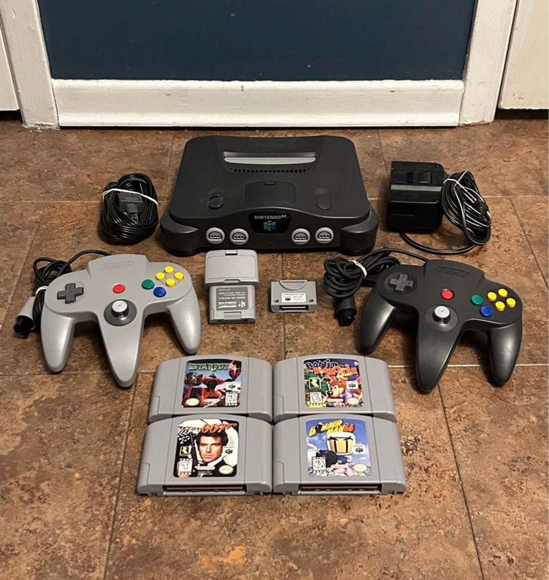 Nintendo 64 (N64) Console Bundle – Complete With 4 Games + Accessories ...