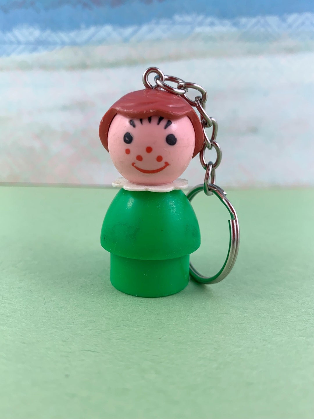 Vintage Fisher Price Little People Daughter Brown Hair Figure Keychain ...
