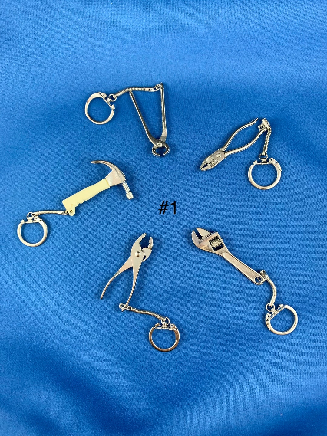 Vintage Tool Keychain Set – 6 Miniature Tools With Movable Parts ...