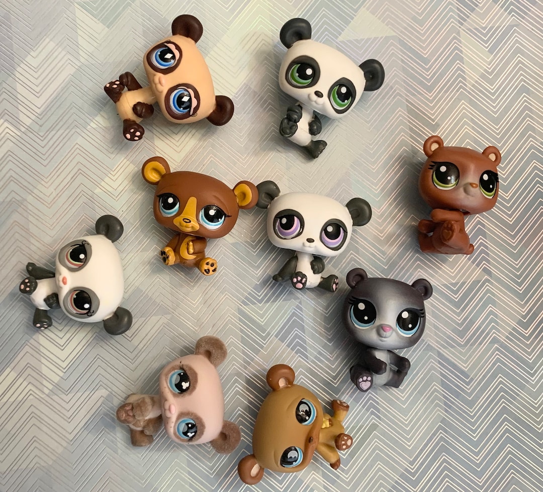 Authentic LPS Bears - U Pick! - Panda Bears, Brown Bears, Flocked Panda ...