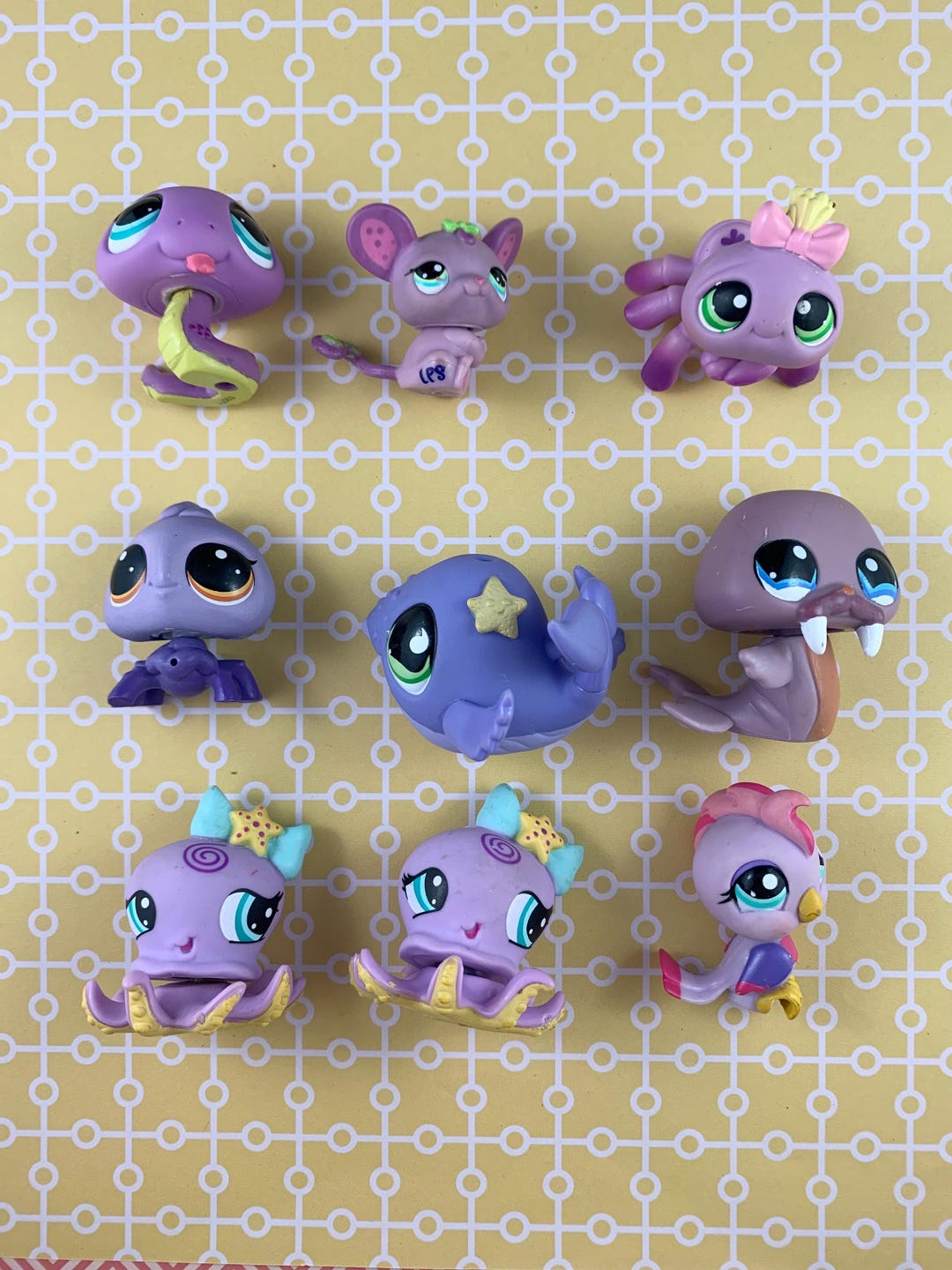 Authentic Discontinued Littlest Pet Shop Check Out These Purple Pets Your Choice Octopus, Whale ...