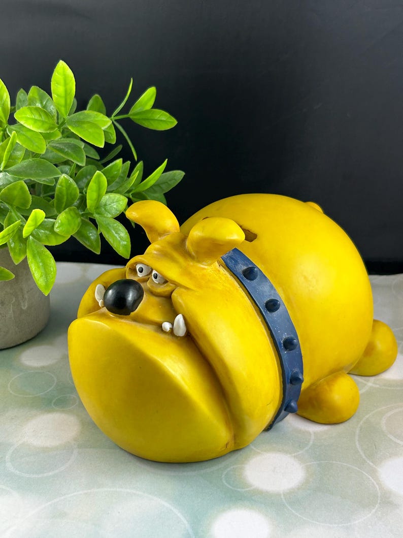 RARE Paolo Chiari Bulldog Money Box - Retro Resin Piggy Bank - Italian ...