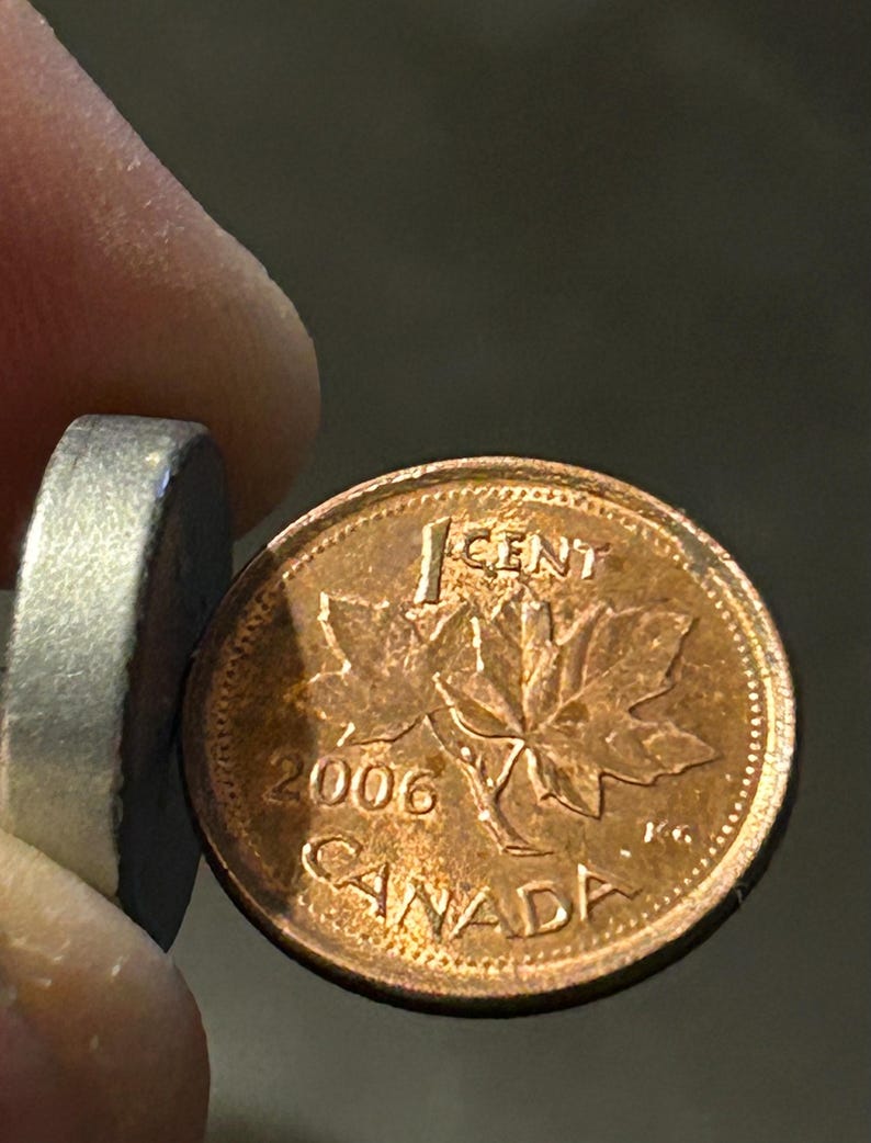 RARE 2006 Canada Penny- No P No Logo Magnetic Coin - Etsy Canada