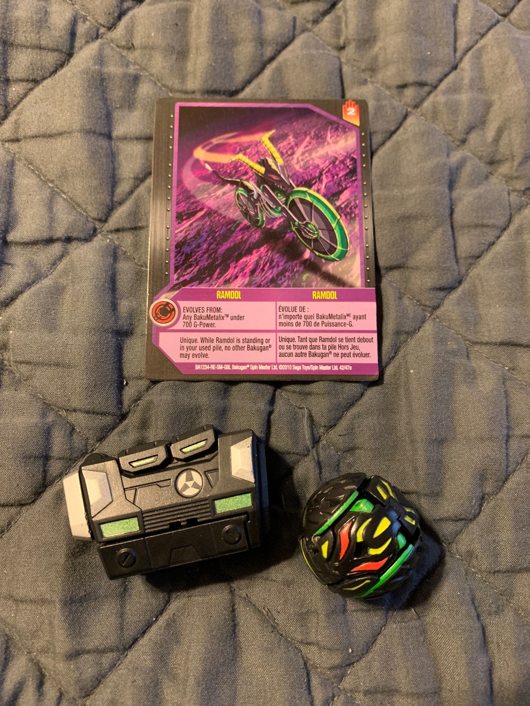 BAKUGAN Battle Combo Set Ramdol 910g & Mega Blaster Battle Gear Darkus ...