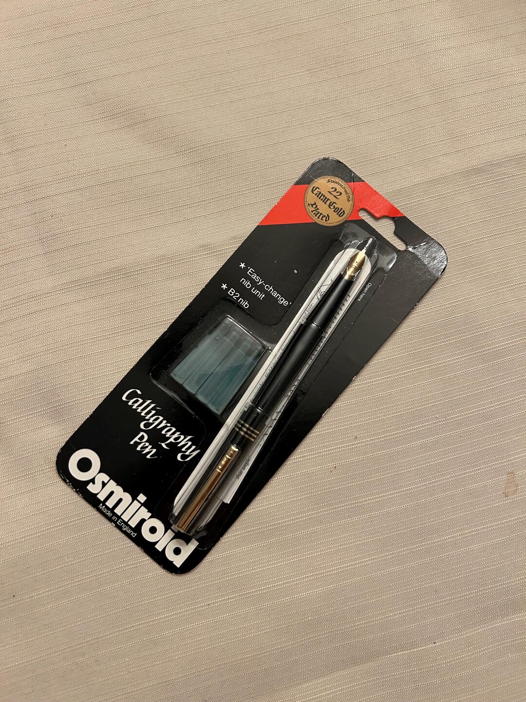 Vintage Osmiroid Calligraphy Fountain Pen With 22 Carat Gold Plated Nib ...