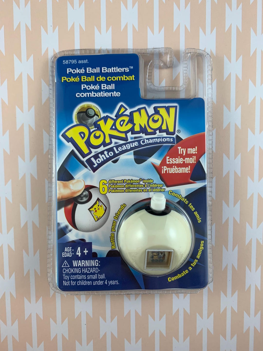 POKEMON Poke Ball Battlers Ball Spin Toy Hasbro 2000 Nintendo - Johto ...