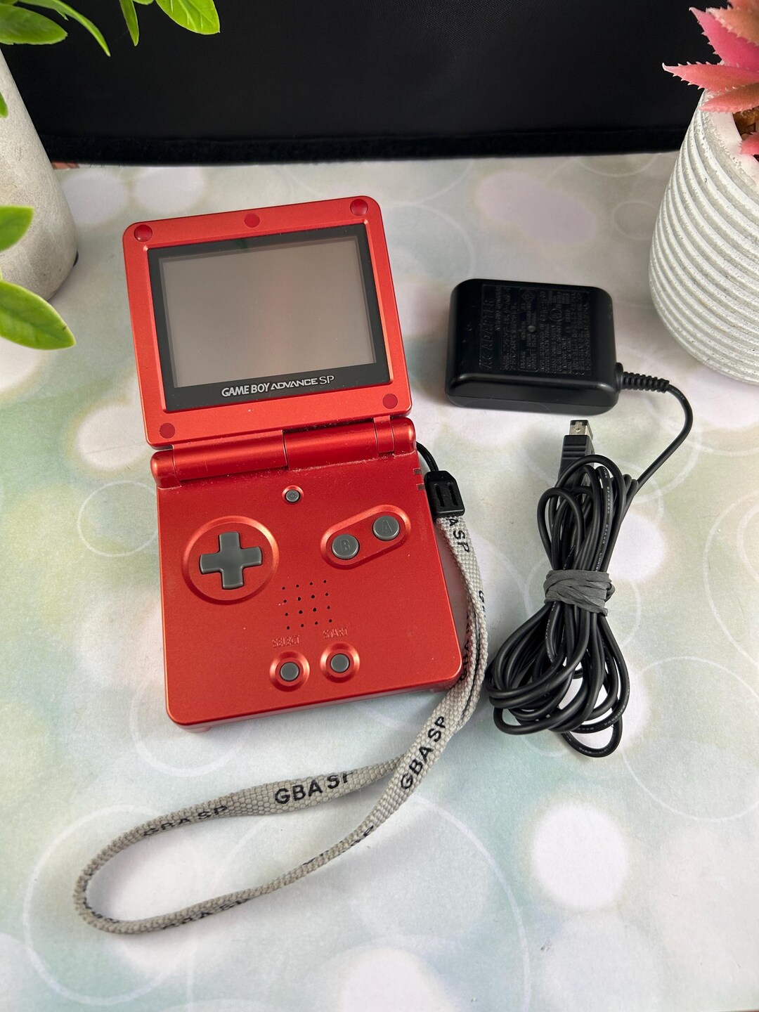 Vintage Nintendo Game Boy Advance SP - Flame Red [AGS-001] With Charger ...