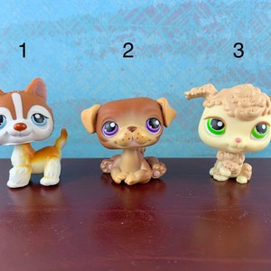 Authentic Hasbro Littlest Pet Shop Dogs You Choose LPS Husky, Poodle ...