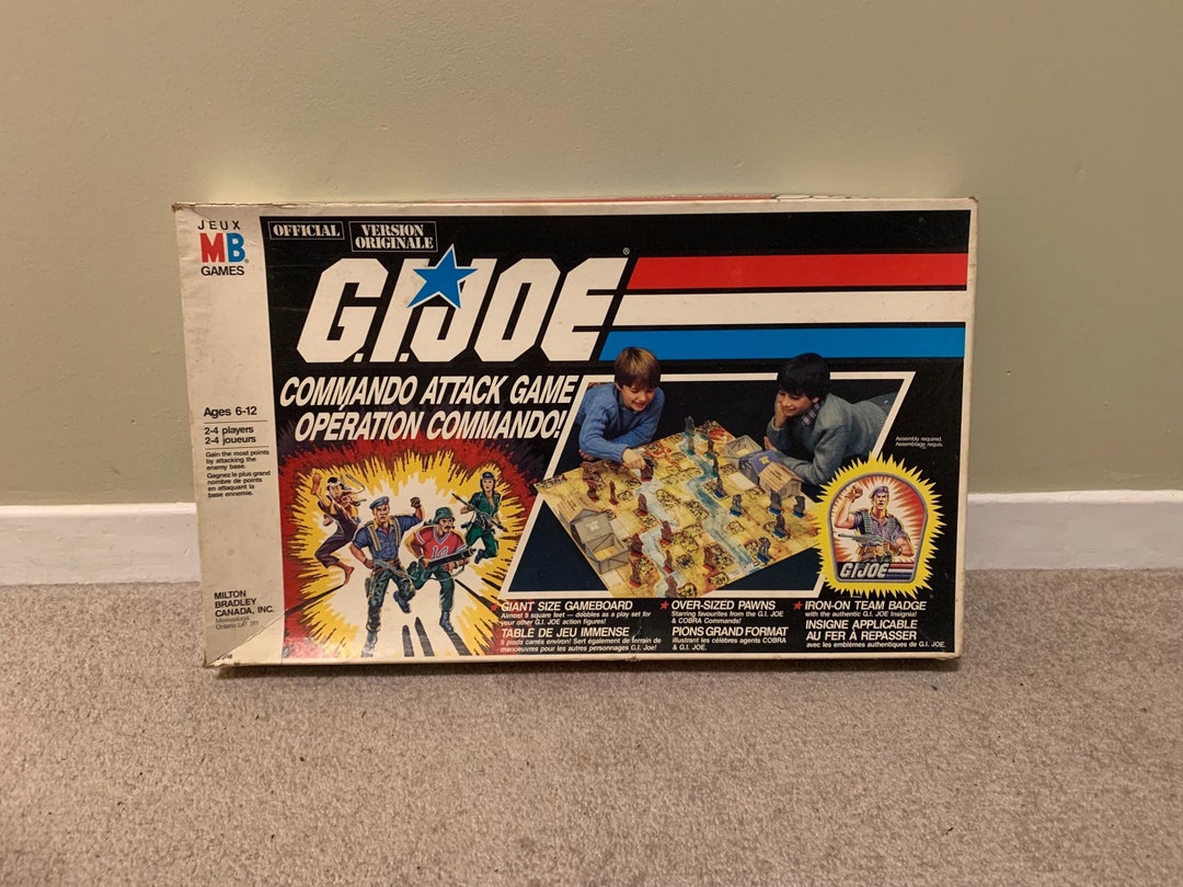 GI Joe Commando Attack Giant Sized Board Game Vintage 1985 Milton ...