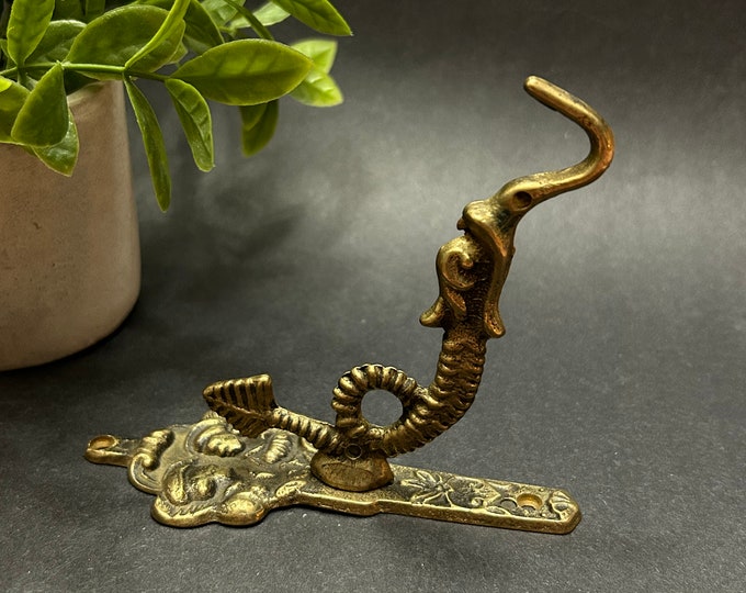 Vintage Solid Brass Dragon Hook: Versatile Decorative Accent - Etsy