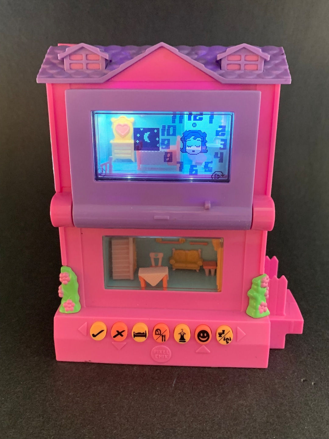 PIXEL CHIX Two-storey Pink and Purple House by Mattel Interactive ...