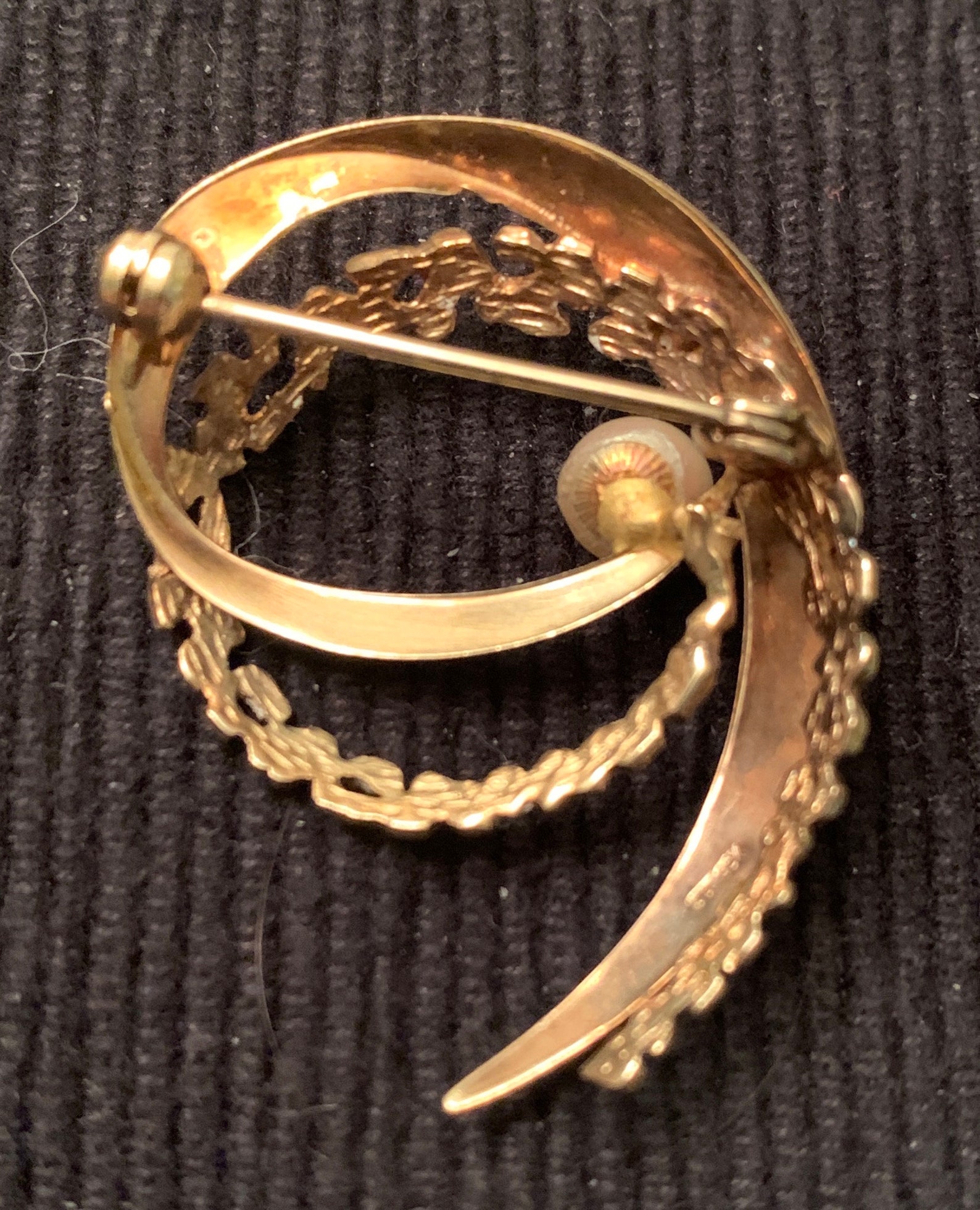 Vintage 8k Yellow Gold Marked 333 Brooch Pin With Pearl Signed G*K Gerb ...