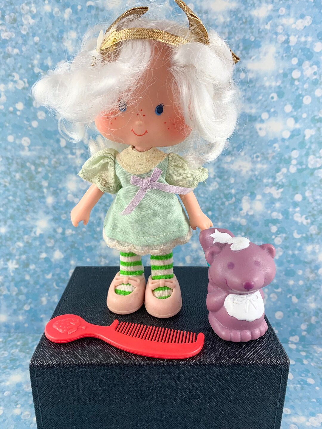 Angel Cake Doll, Souffle Skunk Pet and Comb - Vintage 1979 Strawberry ...